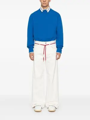 Marni Logo-embroidered Straight Leg Jeans