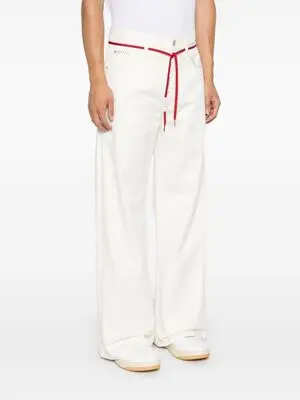 Marni Logo-embroidered Straight Leg Jeans