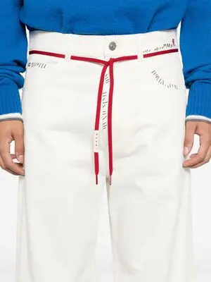 Marni Logo-embroidered Straight Leg Jeans