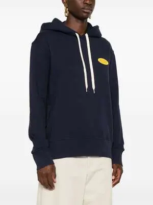 AUTRY Logo-print Hoodie - Blue