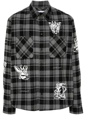 Off-white Flannel Shirts For Men