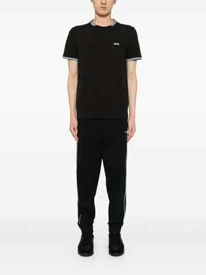 BOSS Stretch Cotton T-shirt With Stripes And Ogo Regular Fit