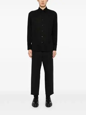 BOSS Long Sleeve Cotton Shirt - Black