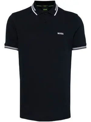 BOSS Logo-print Polo Shirt - Blue
