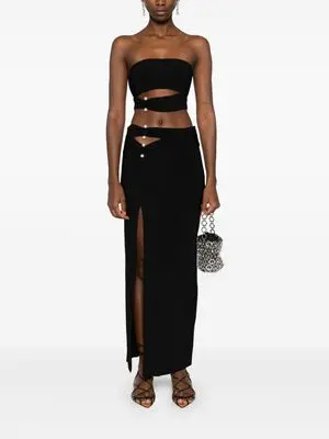 NISSA Faux Pearl-embellished Skirt Set
