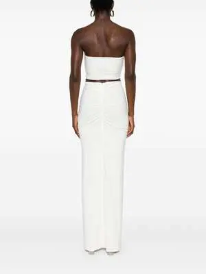 NISSA Floral-appliqué Skirt Set - Neutrals