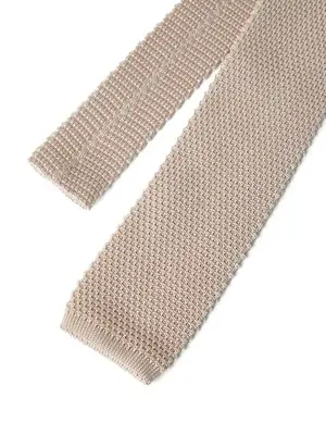 Brunello Cucinelli Knitted Silk Tie - Neutrals