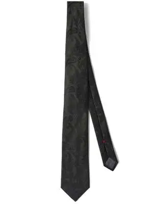Brunello Cucinelli Brunello Cucinelli Jacquard Silk Tie Green