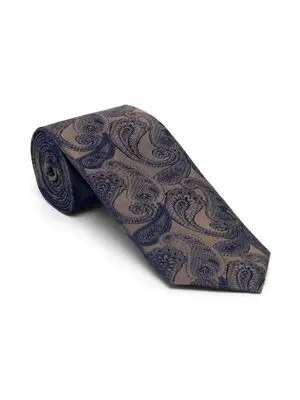 Brunello Cucinelli Jacquard Silk Neck Tie - Brown