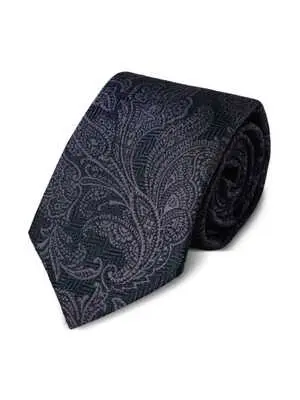 Brunello Cucinelli Jacquard Neck Tie - Purple