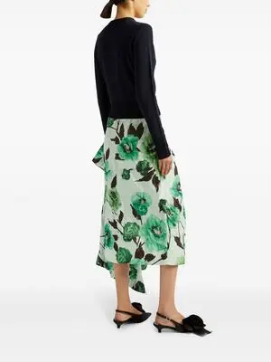 Erdem Draped-detail Cardigan - Blue
