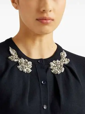 Erdem Draped-detail Cardigan - Blue