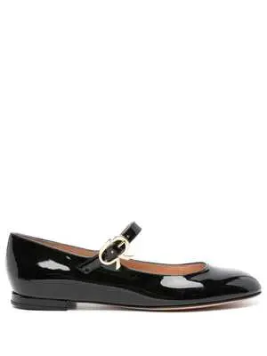 GIANVITO ROSSI Mary Ribbon Ballet Flats