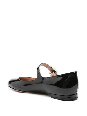 GIANVITO ROSSI Mary Ribbon Ballet Flats