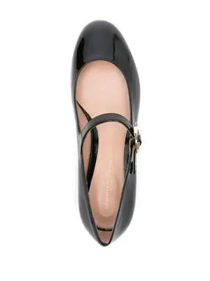 GIANVITO ROSSI Mary Ribbon Ballet Flats