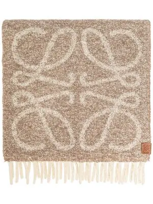 Loewe Anagram Scarf - Neutrals