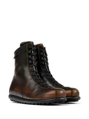 Camper Ariel Leather Boots - Brown
