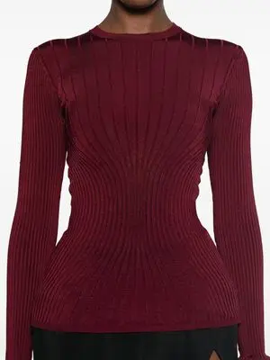 MUGLER Knit Top - Red