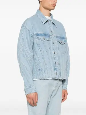 MUGLER Panelled Denim Jacket