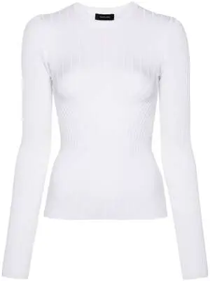 MUGLER Knit Top - White