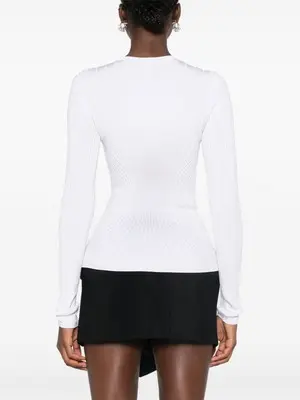 MUGLER Knit Top - White
