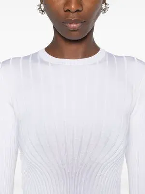 MUGLER Knit Top - White