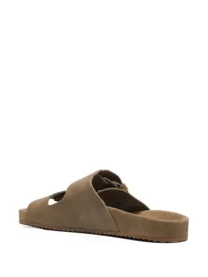 ANCIENT GREEK SANDALS Diogenis Slides - Green