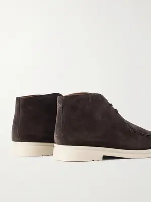 Loro Piana Walk And Walk Suede Chukka Boots