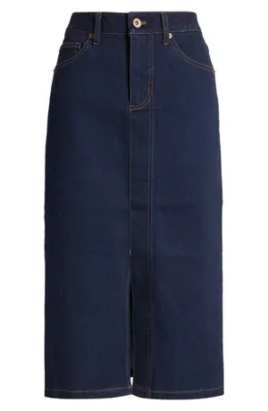 Anne Klein Denim Midi Skirt