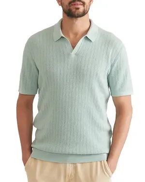 Marine Layer Liam Textured Polo Sweater