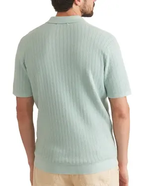 Marine Layer Liam Textured Polo Sweater