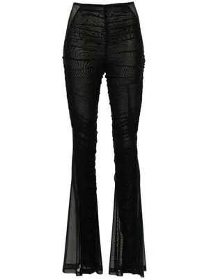MUGLER Ruched Flared Trousers
