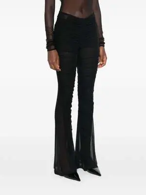 MUGLER Ruched Flared Trousers