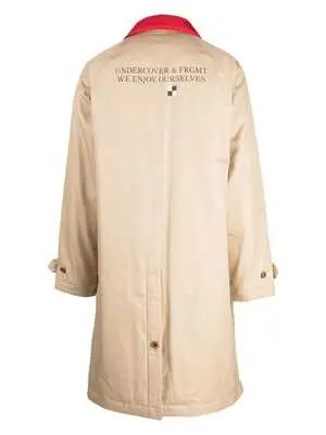 Undercover X Fragment Contrasting-collar Cotton Raincoat - Neutrals