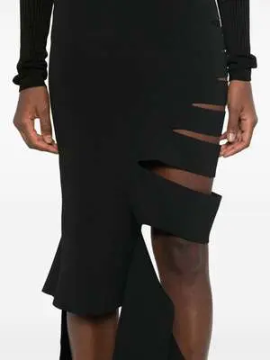 MUGLER Bandage Knit Skirt - Black