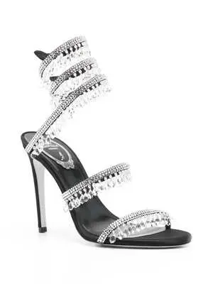 Rene Caovilla 105mm Cleo Sandals - Black