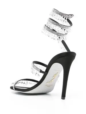 Rene Caovilla 105mm Cleo Sandals - Black
