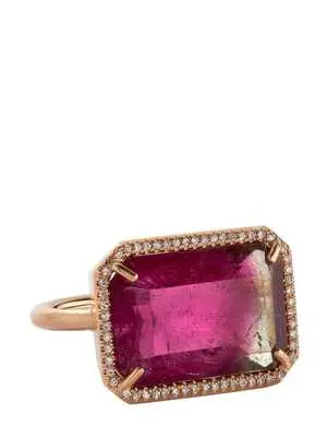Irene Neuwirth 18kt Rose Gold Tourmaline Ring - Pink