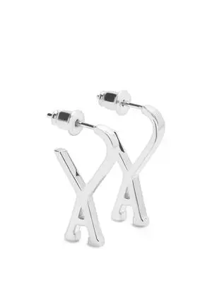 AMI Paris De Coeur Hoop Earrings In Brass - Silver
