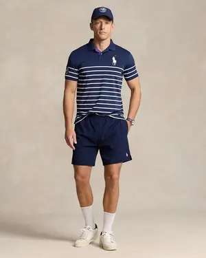 Polo Ralph Lauren Custom Slim Fit Striped Polo Shirt - Navy/multi