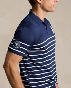 Polo Ralph Lauren Custom Slim Fit Striped Polo Shirt - Navy/multi