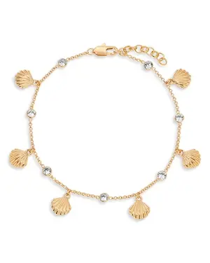 Ettika Scallop Shell Charm Anklet - Gold