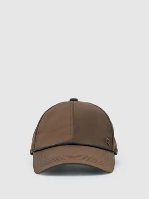 REISS Nicole Logo-embroidered Baseball Cap - Chocolate