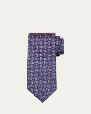 Charvet Charvet Woven Grass Silk Neck Tie - Pnk