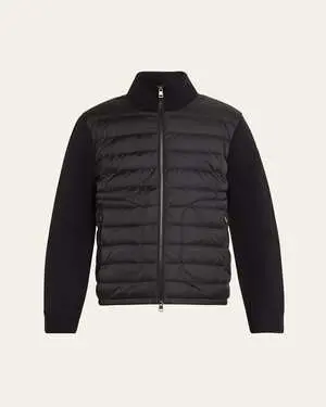 Moncler Wool-blend Down Cardigan