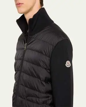 Moncler Wool-blend Down Cardigan