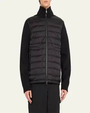 Moncler Wool-blend Down Cardigan