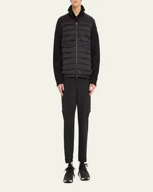 Moncler Wool-blend Down Cardigan