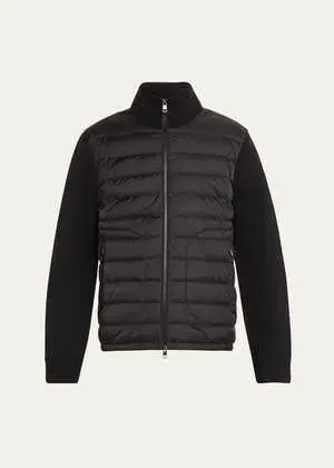 Moncler Wool-blend Down Cardigan