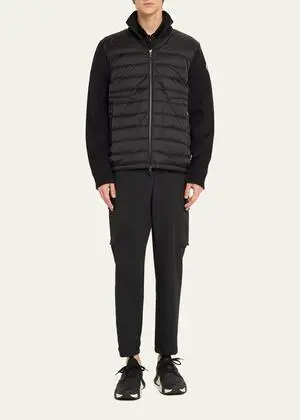 Moncler Wool-blend Down Cardigan